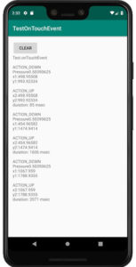 [Android] onTouchEvent、タッチイベントを拾う